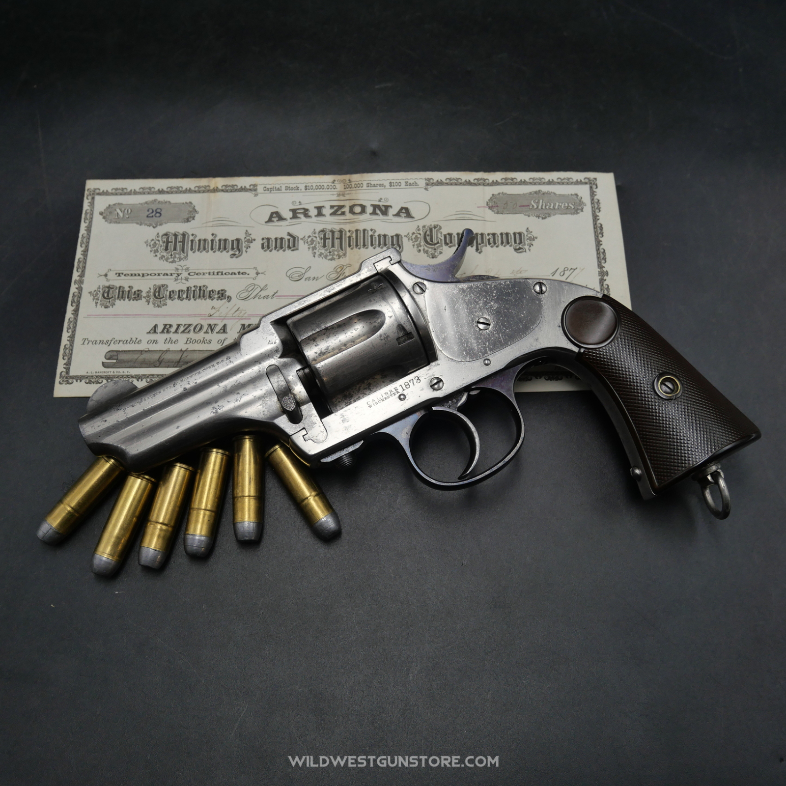 Revolver Frontier Merwin Hulbert cal. 44-40 nickelage d'origine, Double ...